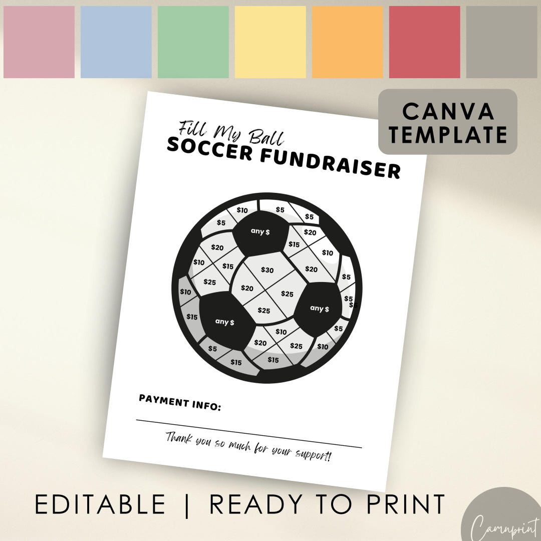 Soccer Fundraiser Flyer Fill My Soccer Ball Fundraiser Form Editable ...