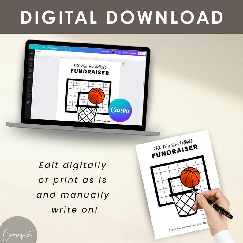 Basketball Fundraiser Template for Sports Fundraiser, Color My ...
