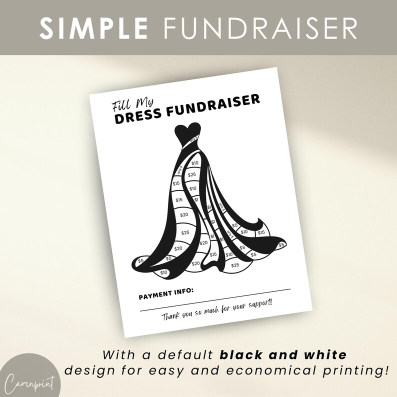 Fill My Dress Pageant Fundraiser for Pageant Fundraising Form, Color My ...
