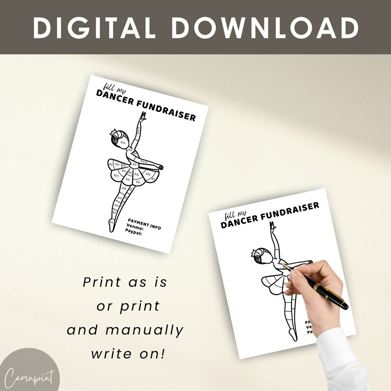 Dance Fundraiser Printable Fill My Dancer Fundraiser Printable ...
