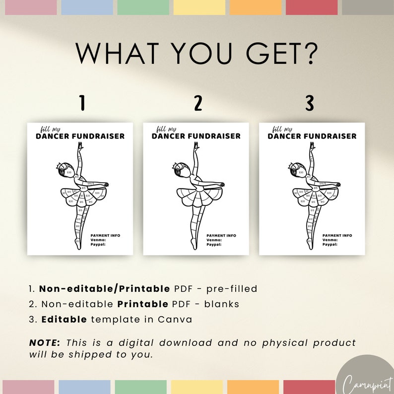 Dance Fundraiser Printable Fill My Dancer Fundraiser Form Editable ...