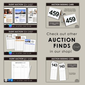 Editable Silent Auction Winner Certificate Template, Auction Item ...