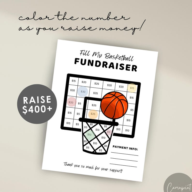 Basketball Fundraiser Template for Sports Fundraiser, Color My ...