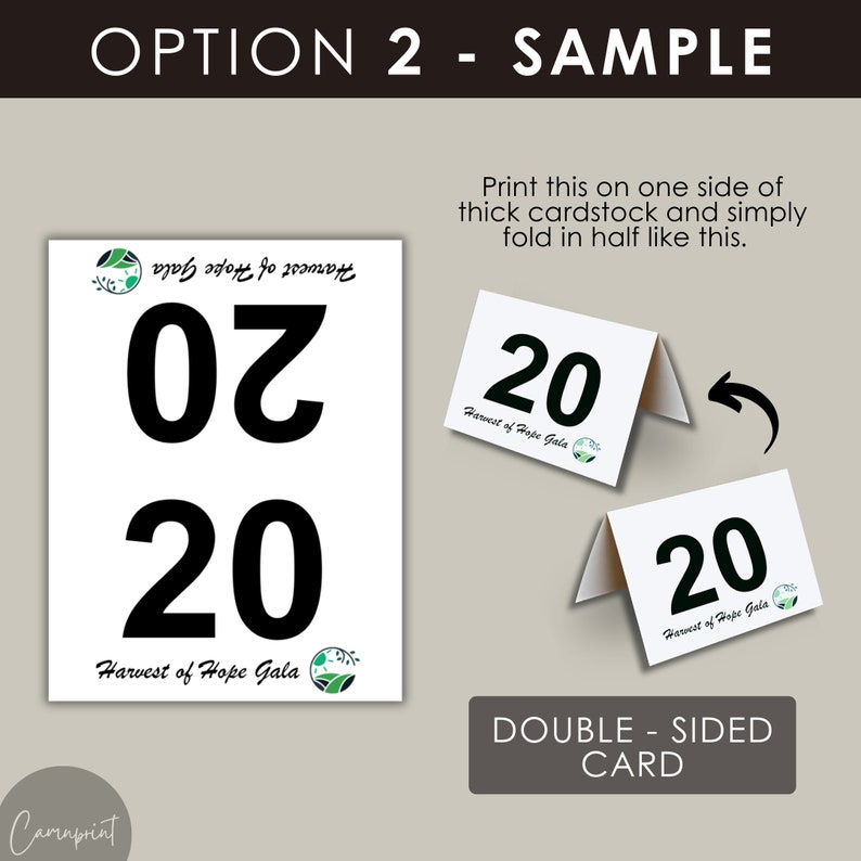Custom Auction Bid Card Printable, Fundraising Numbers, Numbered Cards ...