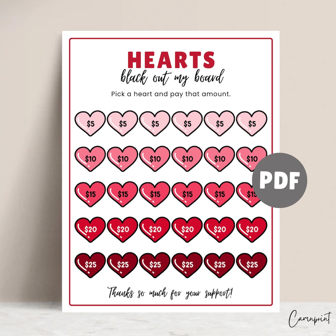 Heart Fundraiser, February Fundraiser, Valentine Fundraiser for ...