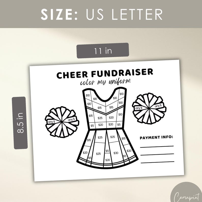 Cheer Fundraiser Fill My Uniform Fundraiser Editable Cheer Fundraiser ...
