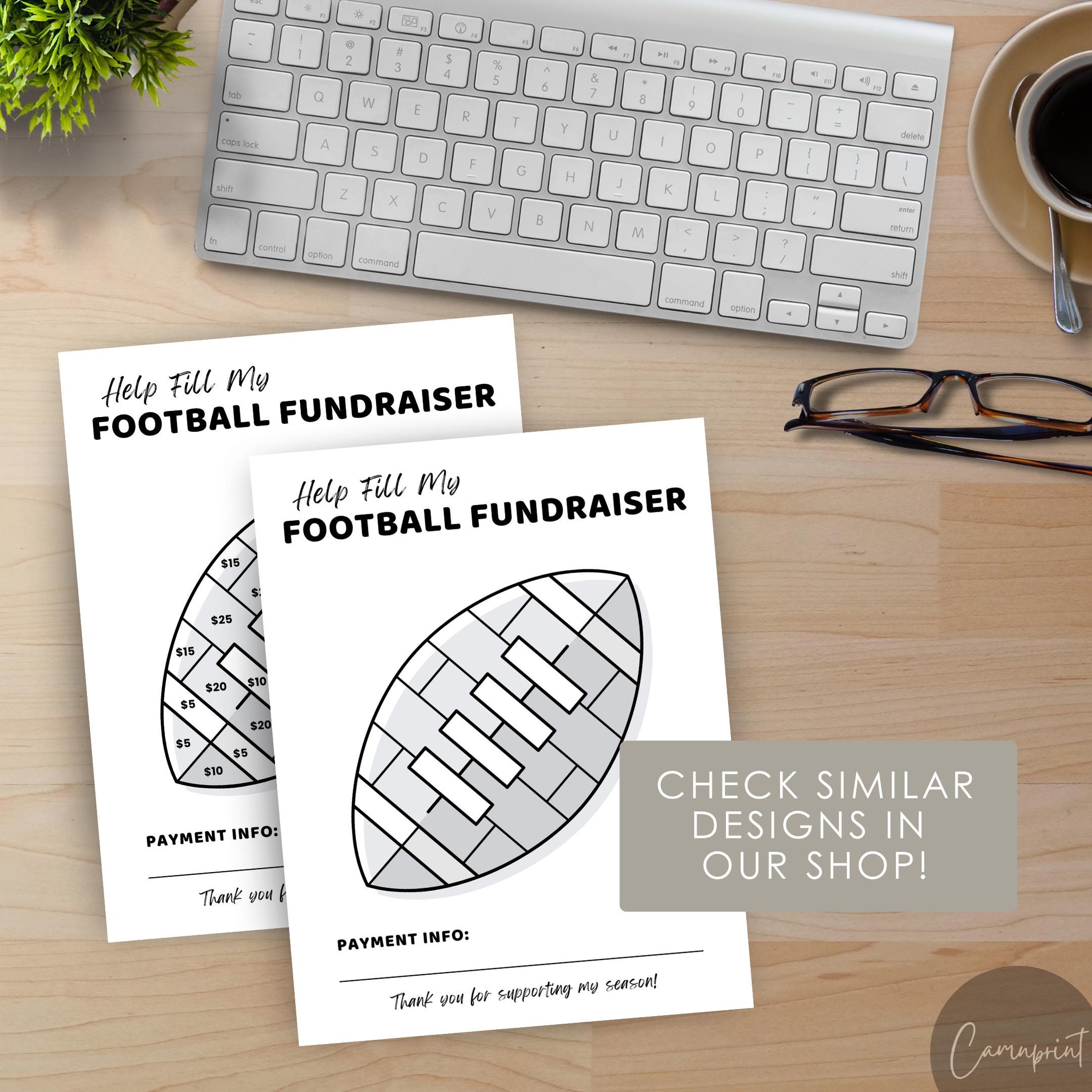 Color My Football Fundraiser Form for Sports Fundraiser, Fill My ...