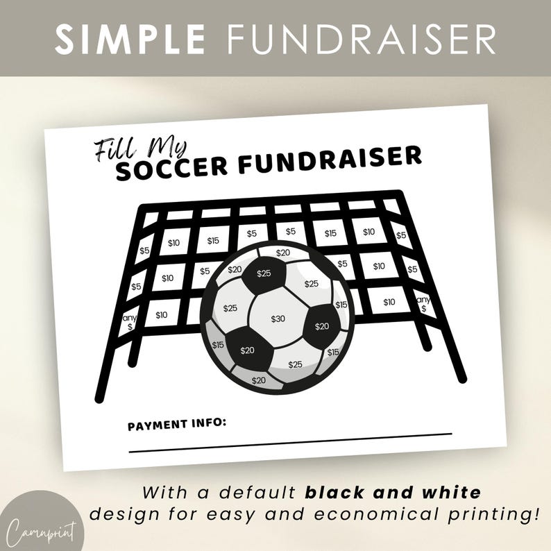 Soccer Fundraiser Flyer, Fill My Soccer Ball Fundraiser Form, Sports ...