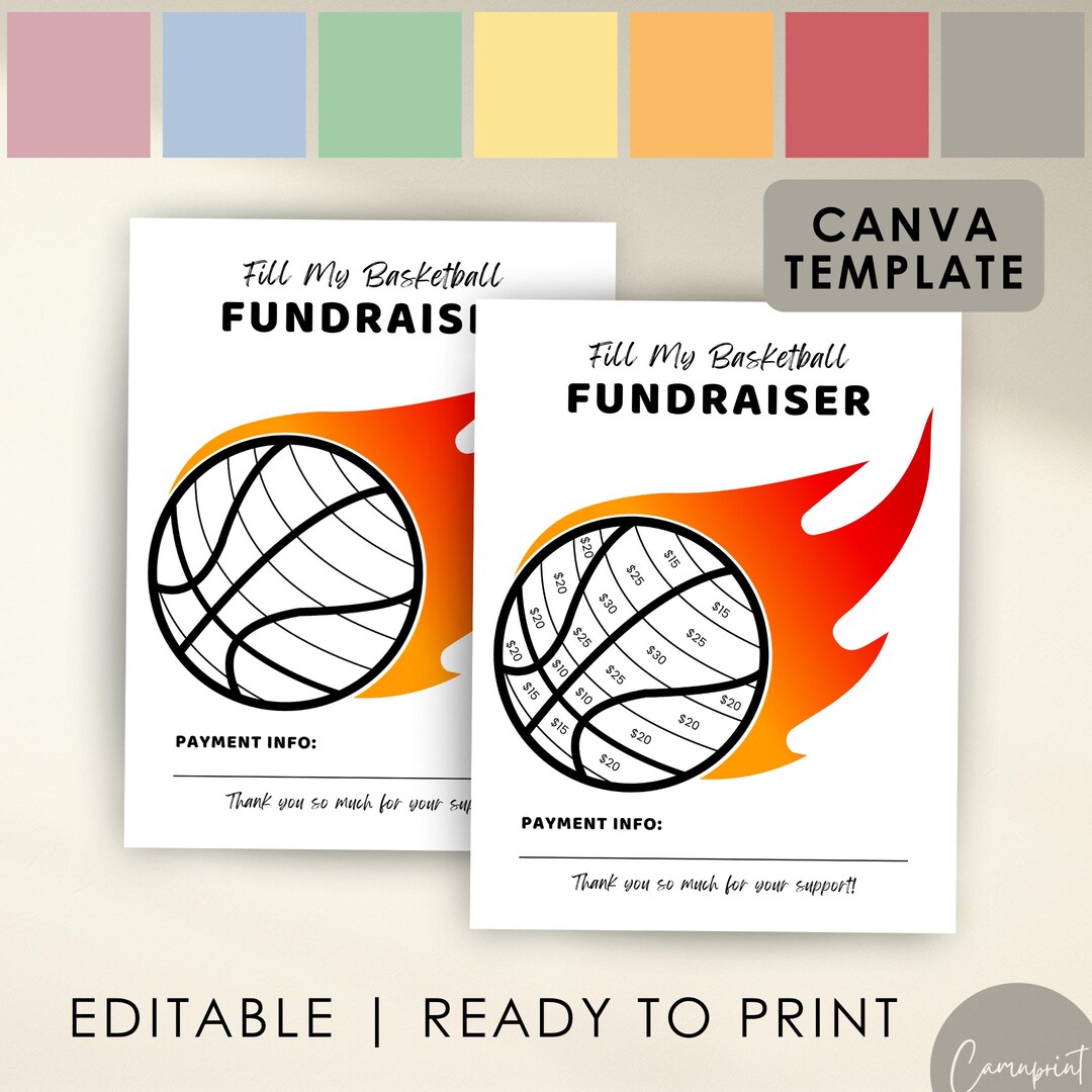 Basketball Fundraiser Template for Sports Fundraiser, Color My ...