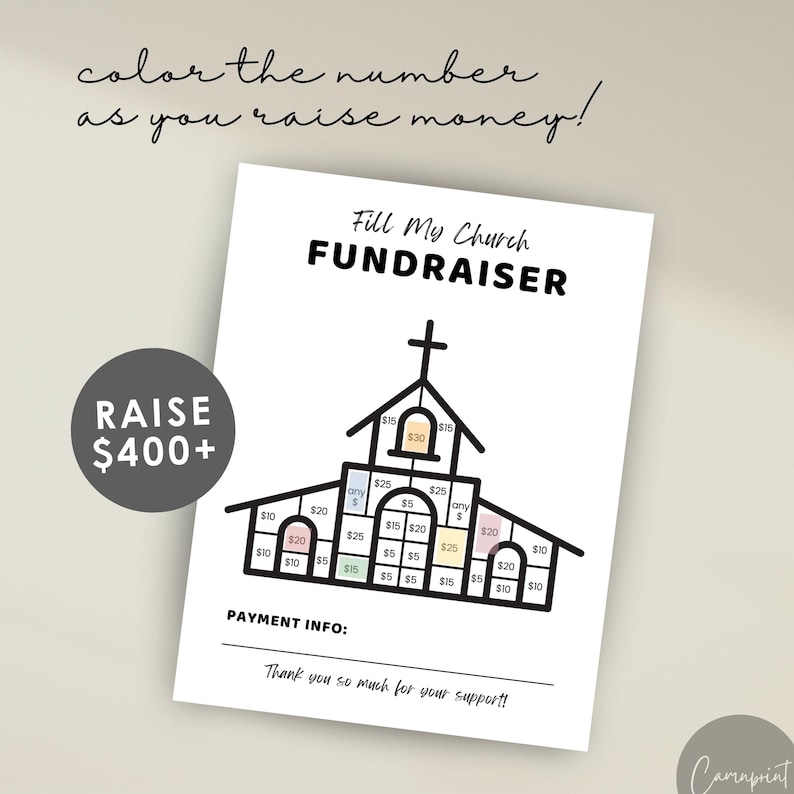 Fill My Church Fundraiser Form for Church Camp, Church Fundraising ...
