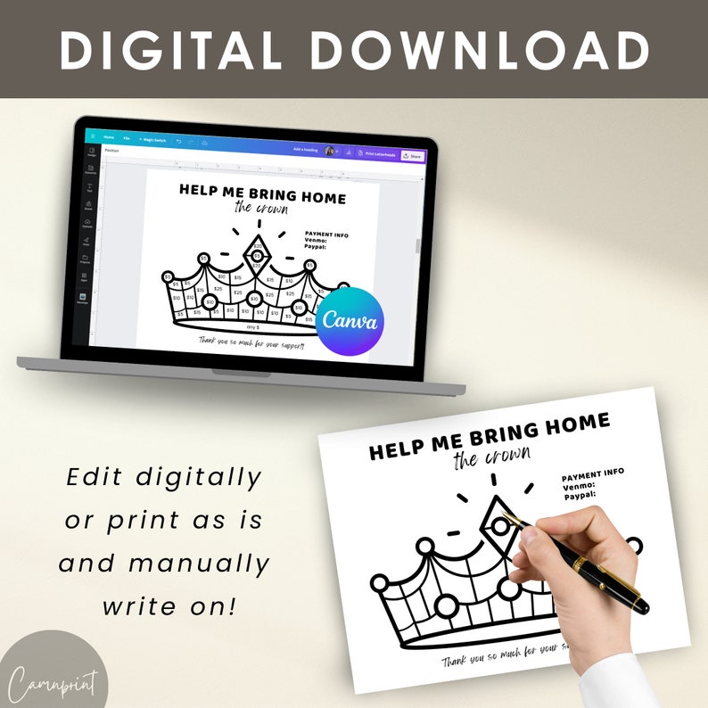 Fill My Crown Pageant Fundraiser for Pageant Fundraising Form Editable ...