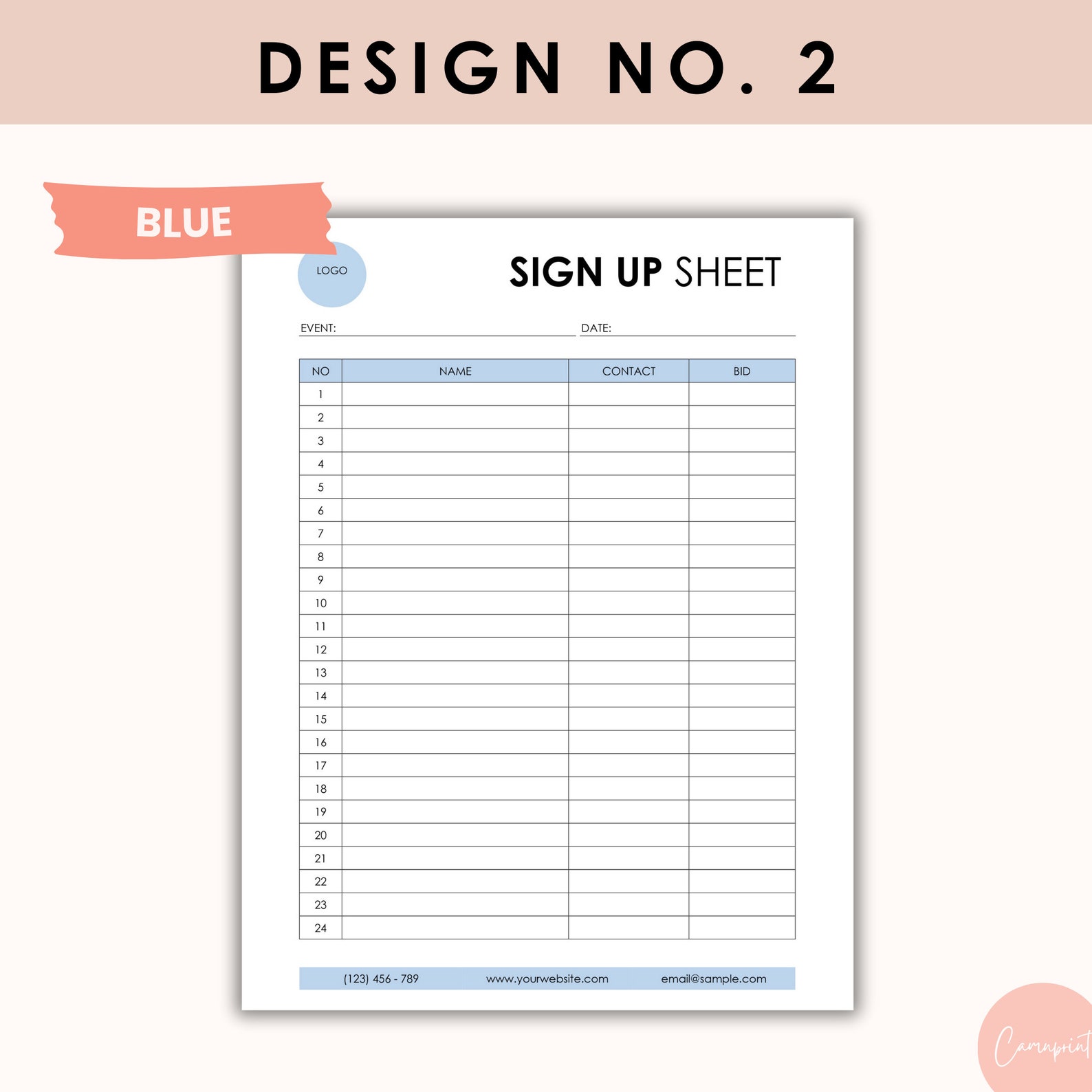 Editable Sign up Sheet Template, Sign up Sheet, Printable Sign up Form ...