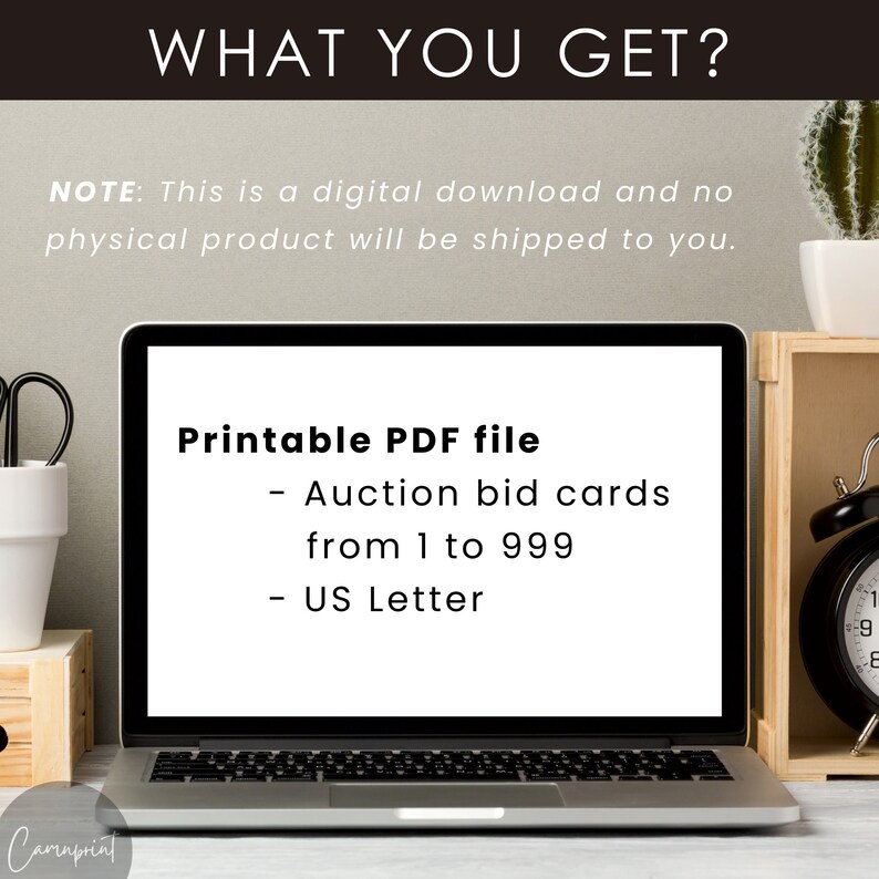 Custom Auction Bid Card Printable, Fundraising Numbers, Numbered Cards ...