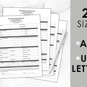 Employment Application, Employee Application Form, Job Application ...