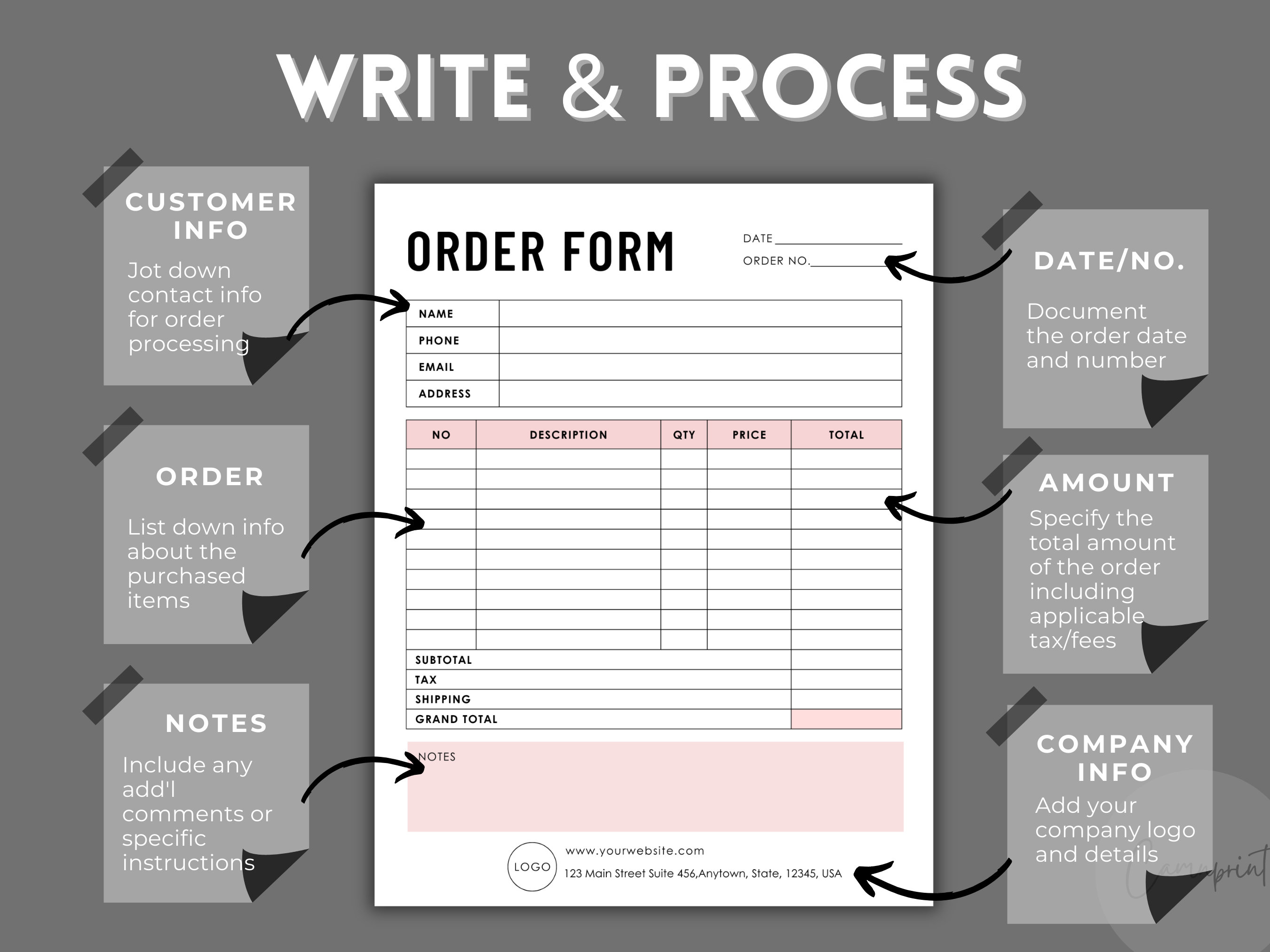 Order Form Editable, Crafters Order Form Template, Etsy Shop Craft ...