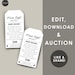 Silent Auction Basket Tags Editable Auction Template for Fundraising ...