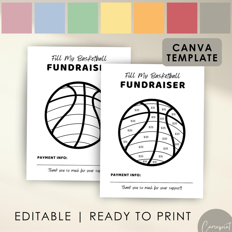 Basketball Fundraiser Template for Sports Fundraiser, Color My ...