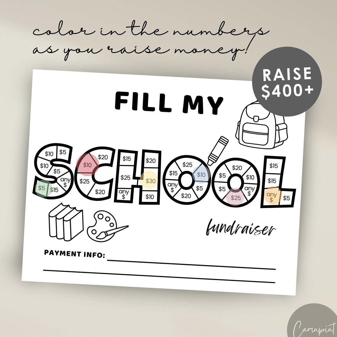 Fill My School Fundraiser Template School, Back to School Fundraiser ...