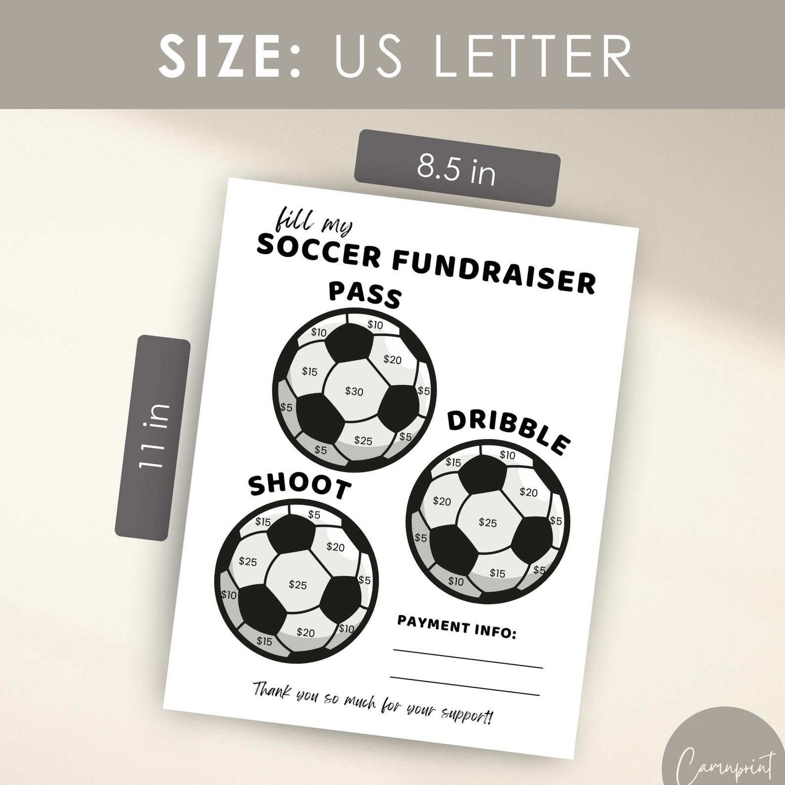 Soccer Fundraiser Flyer Fill My Soccer Ball Fundraiser Form Editable ...
