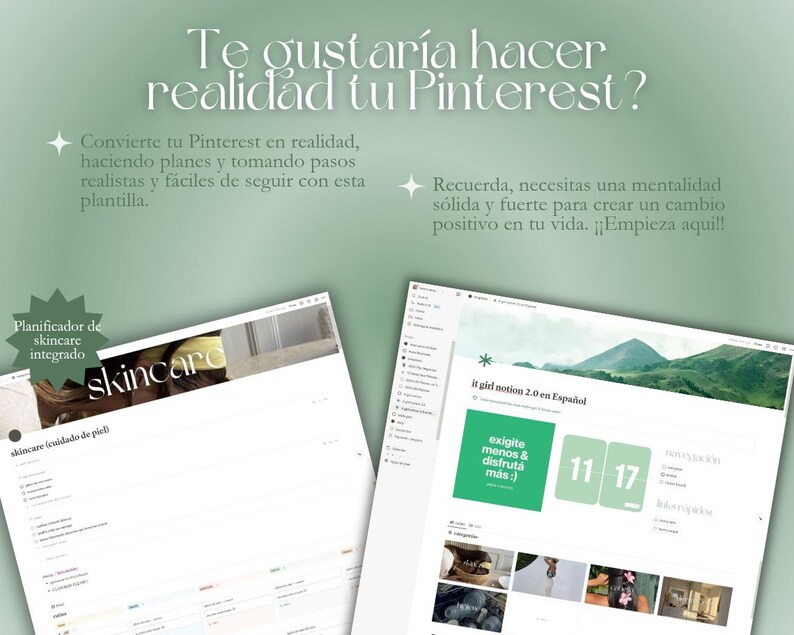 Notion Template in Spanish Spain Notion Template Digital Agenda in ...