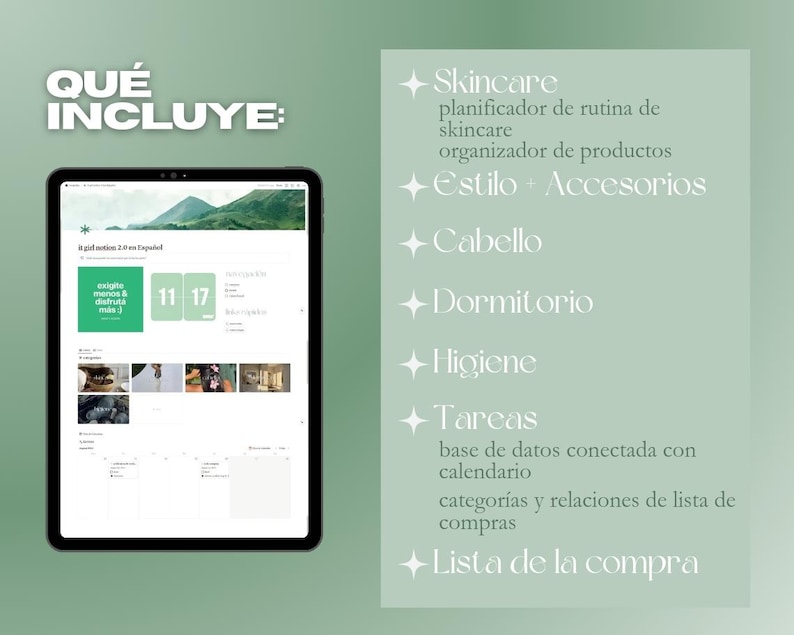 Notion Template in Spanish Spain Notion Template Digital Agenda in ...