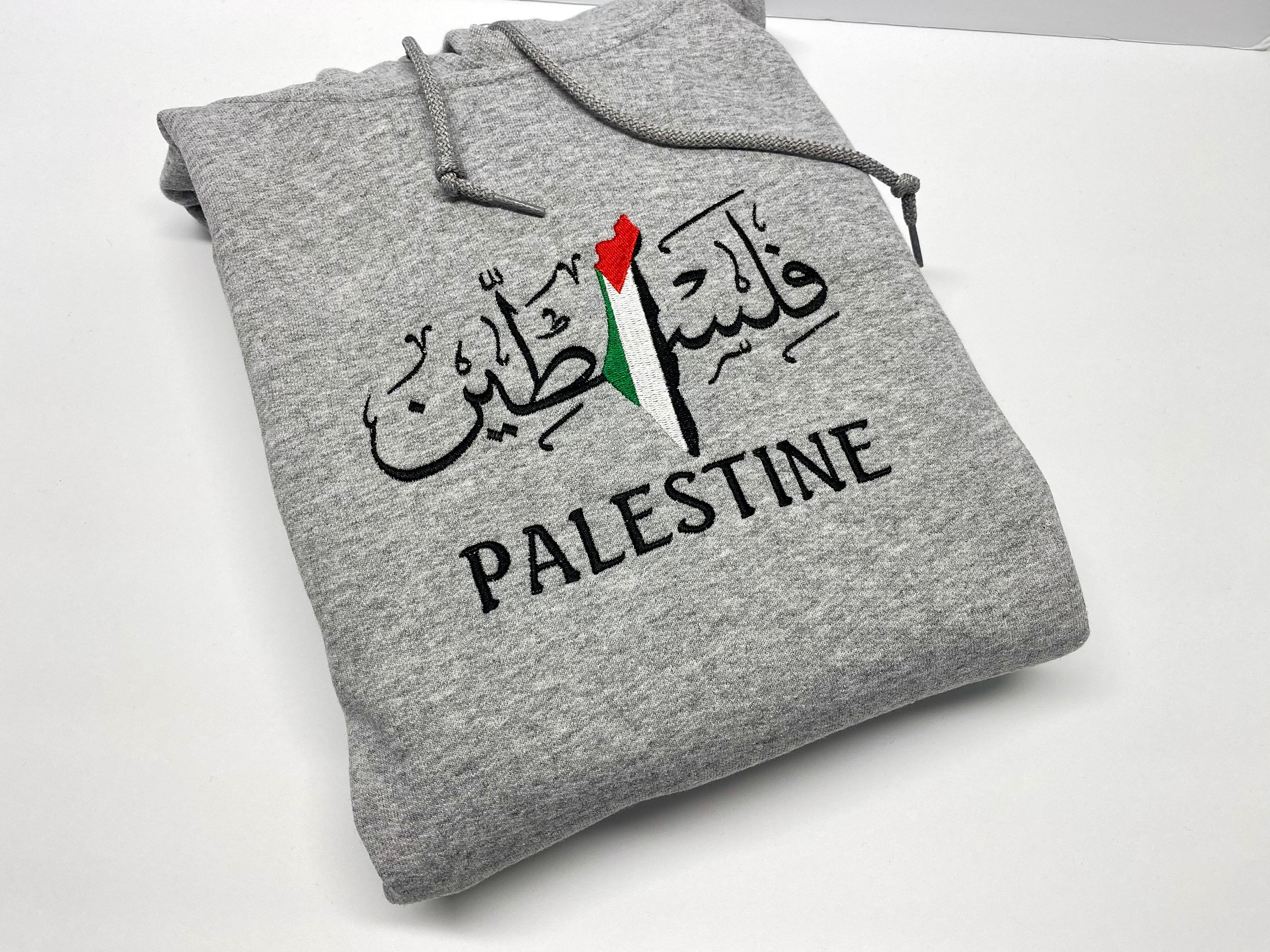 Palestine فلسطين Embroidered Hoodie, Palestine Gift, Palestine Hoodie ...