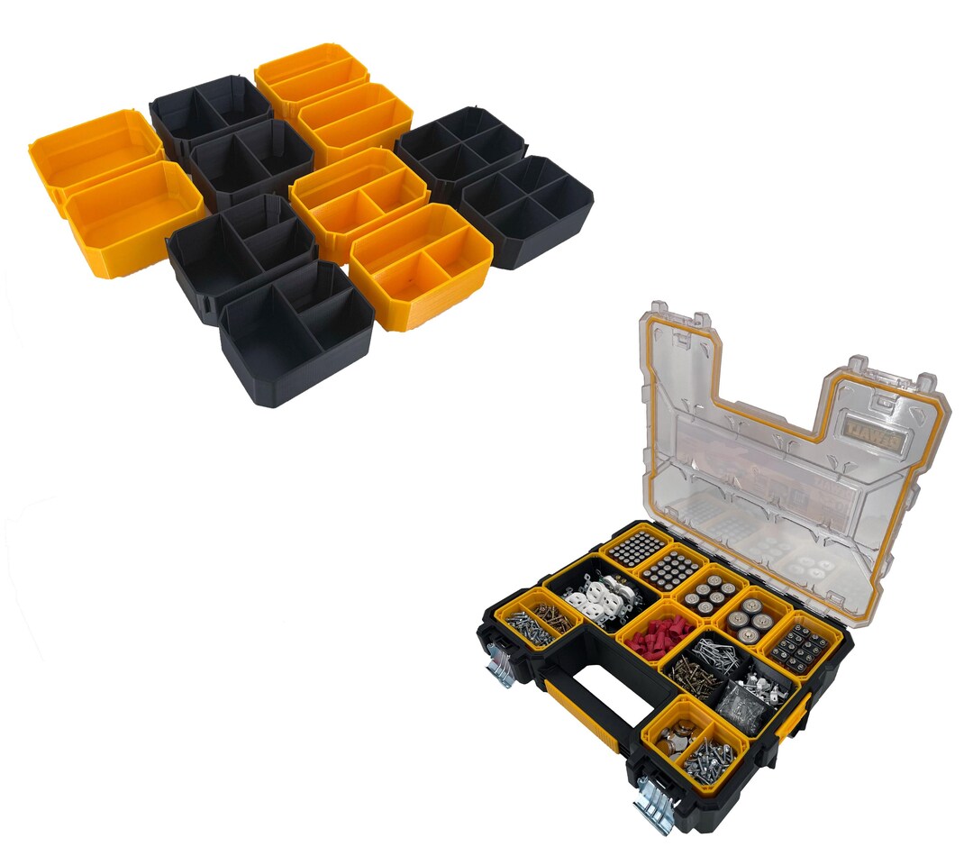 Dewalt Deep Pro Organizer Compatible Small Nesting Bin Set - Yellow - Etsy