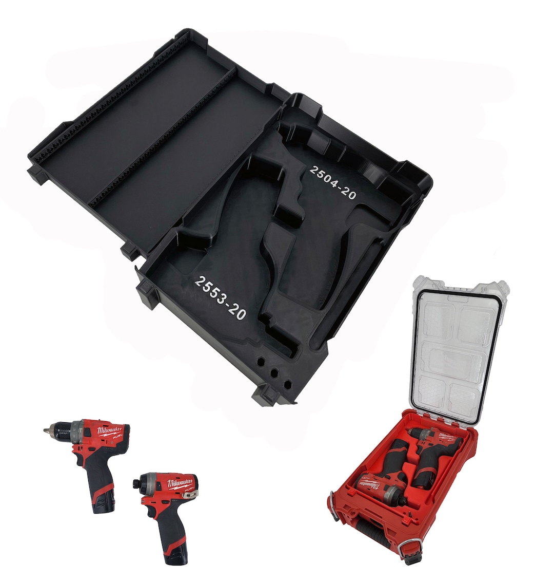 Milwaukee Compact Packout Organizer M12 Gen 2 Drill Driver Tray Insert ...