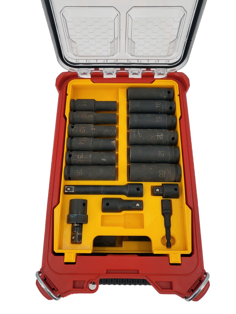 Milwaukee Packout Compact Organizer Compatible Dewalt 1/2" Metric Deep ...