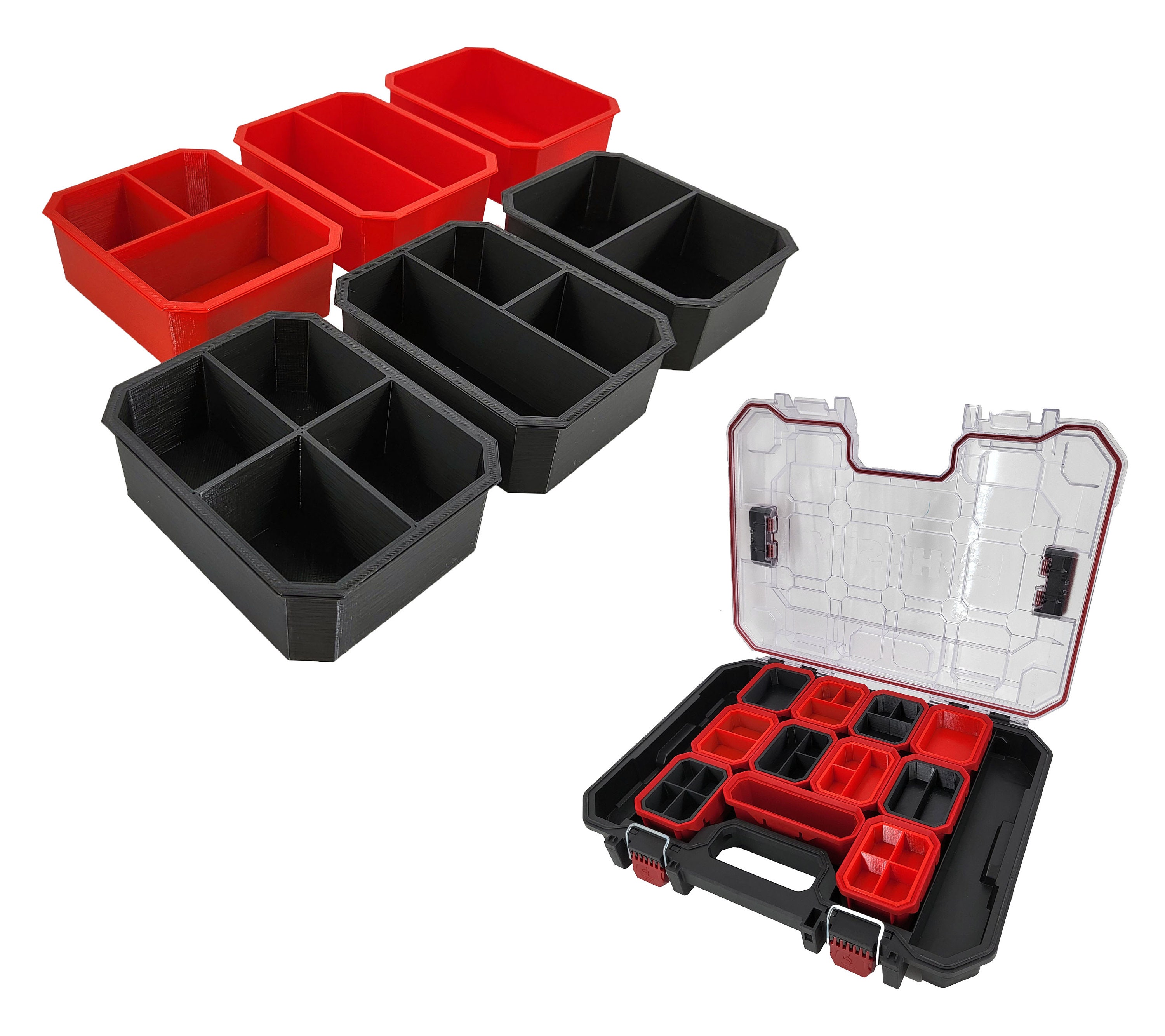 Husky Build-out Deep Organizer Compatible Small Nesting Bins Red - Etsy
