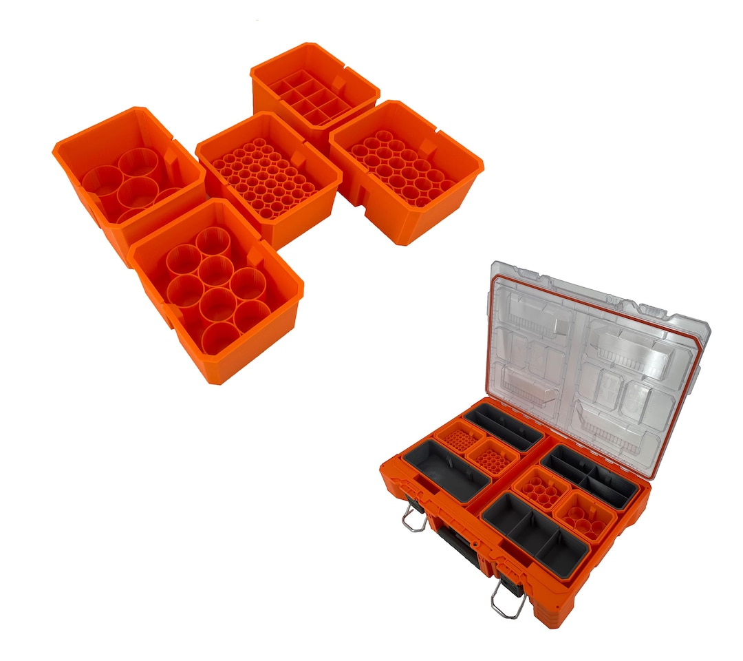 Klein Tools Modbox Tall Component Box Organizer Compatible Small AA AAA ...