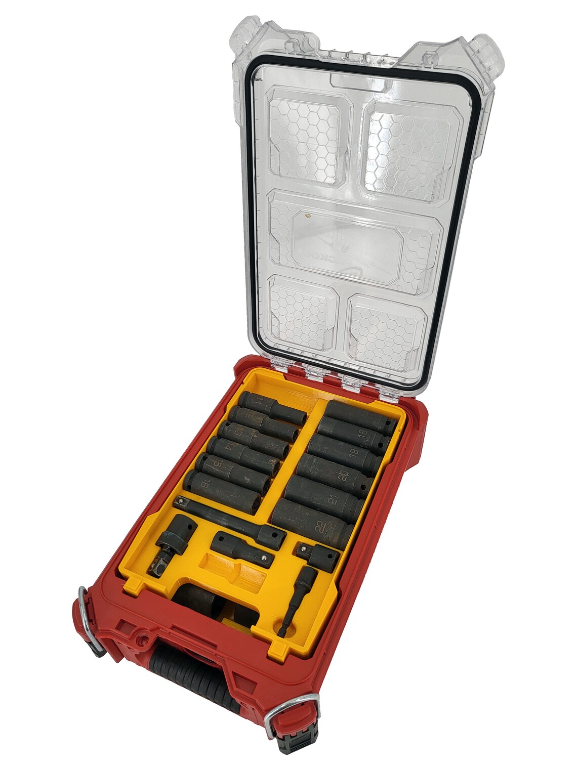 Milwaukee Packout Compact Organizer Compatible Dewalt 1/2" Metric Deep ...