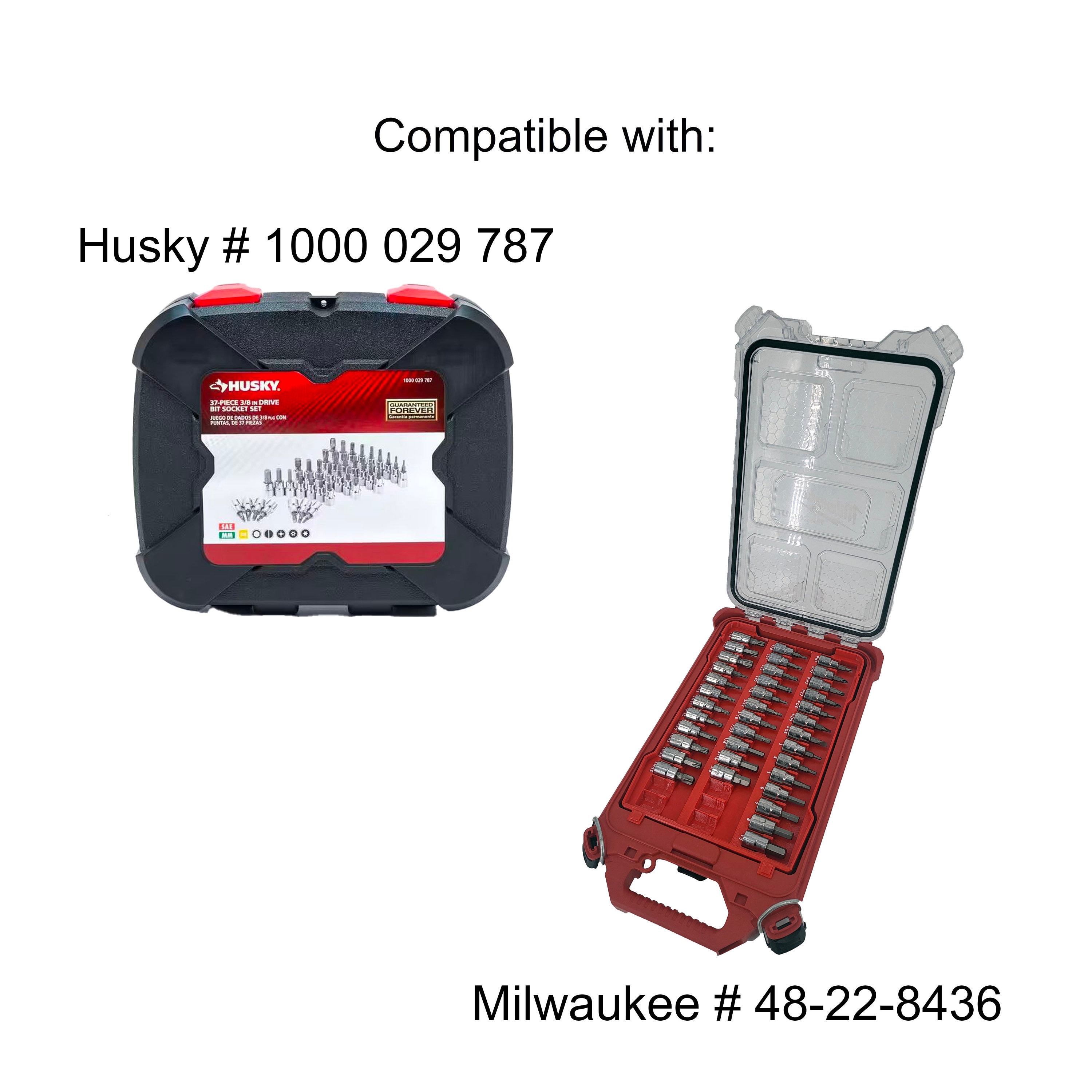 Milwaukee Packout Low-profile Compact Organizer Compatible Husky 3/8 ...