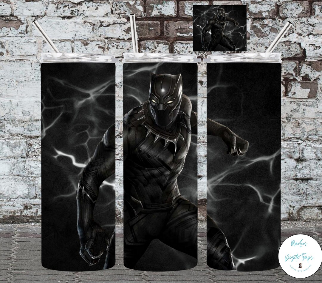 Black Panther Tumbler Wrap, 3D Sublimation Designs for Digital Download ...