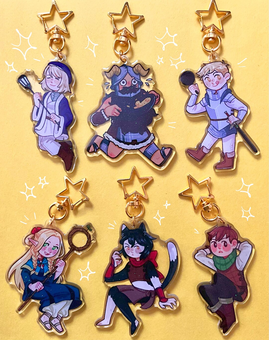 Dungeon Meshi Keychains / Delicious in Dungeon Keychains / Glitter ...