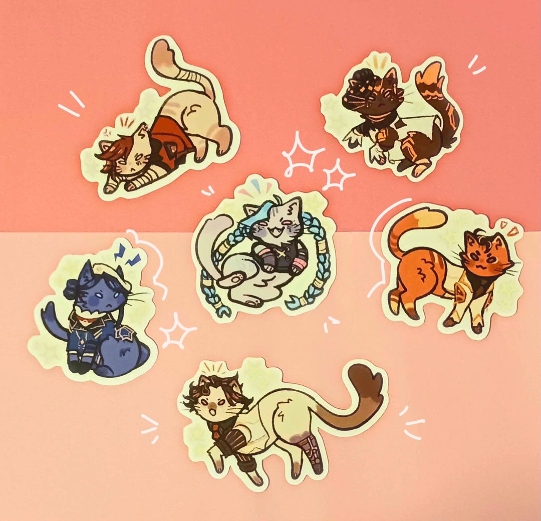 Arcane Cat Laminated Stickers / Cute Sticker / Anime Sticker / Vinyl ...