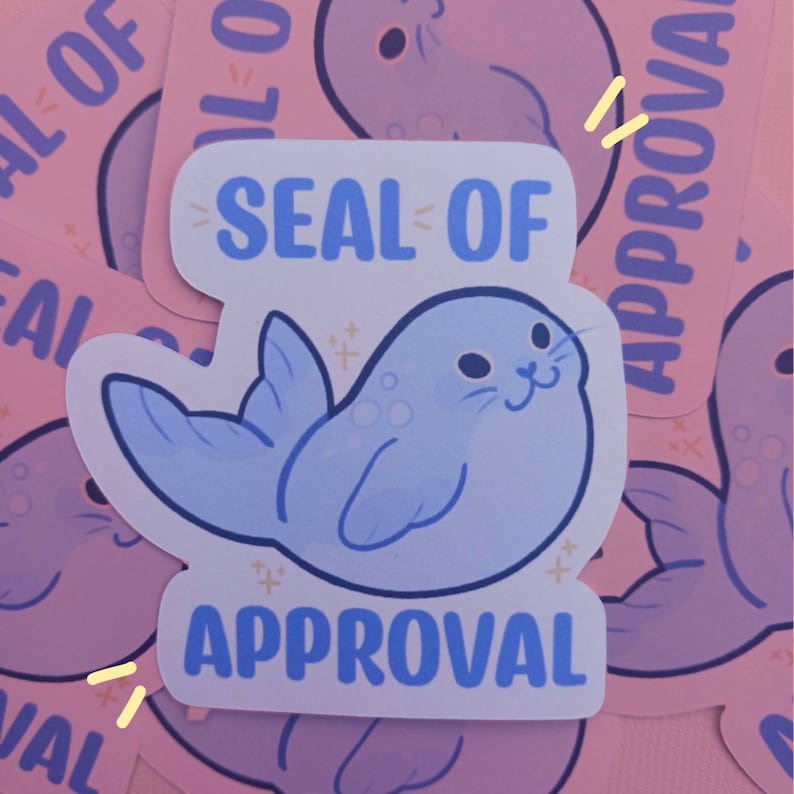 Seal of Approval Laminated Sticker - Etsy