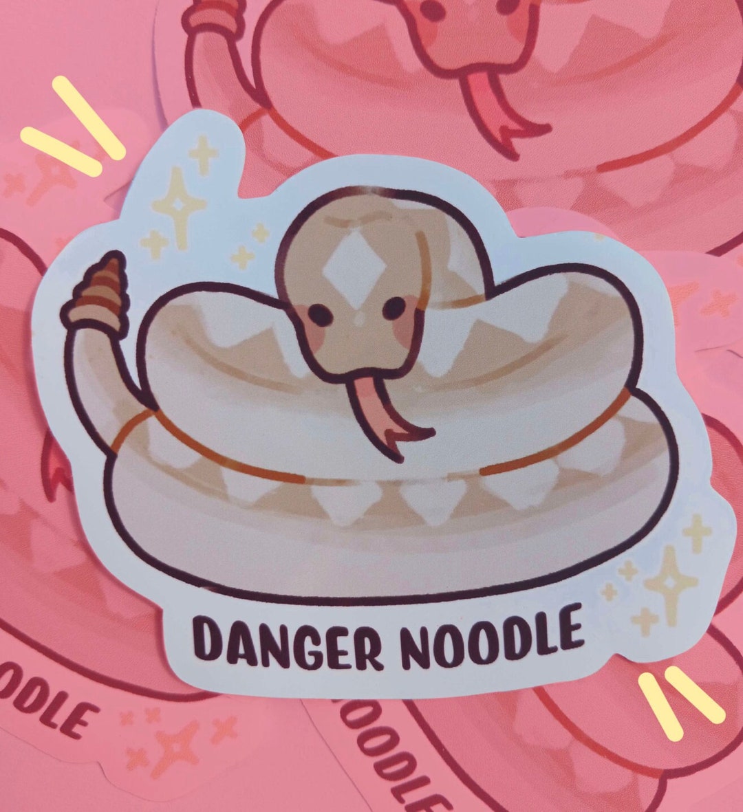 Danger Noodle Laminated Snake Sticker - Etsy