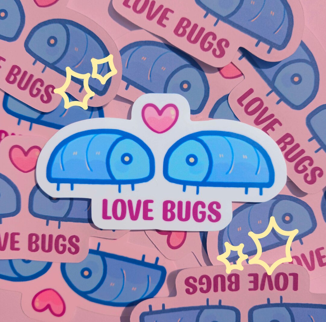 Love Bugs Laminated Sticker - Etsy