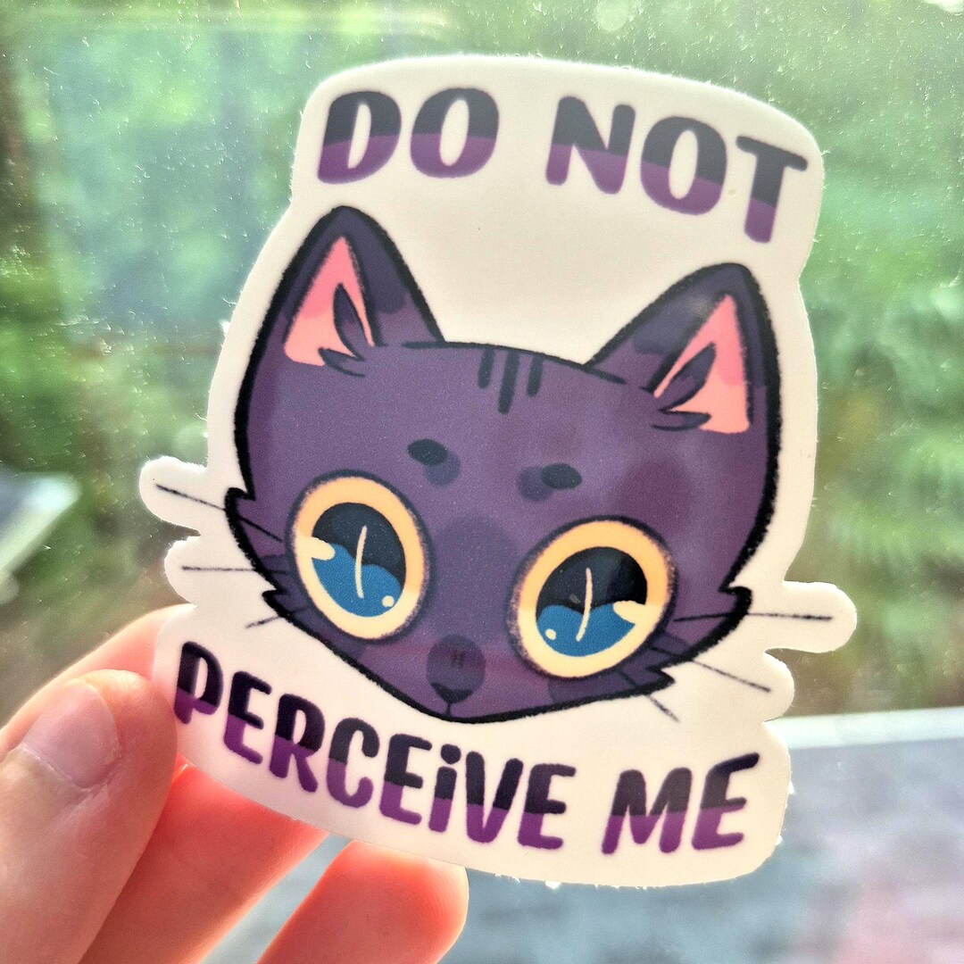 Do Not Perceive Me Cat Laminated Sticker - Etsy
