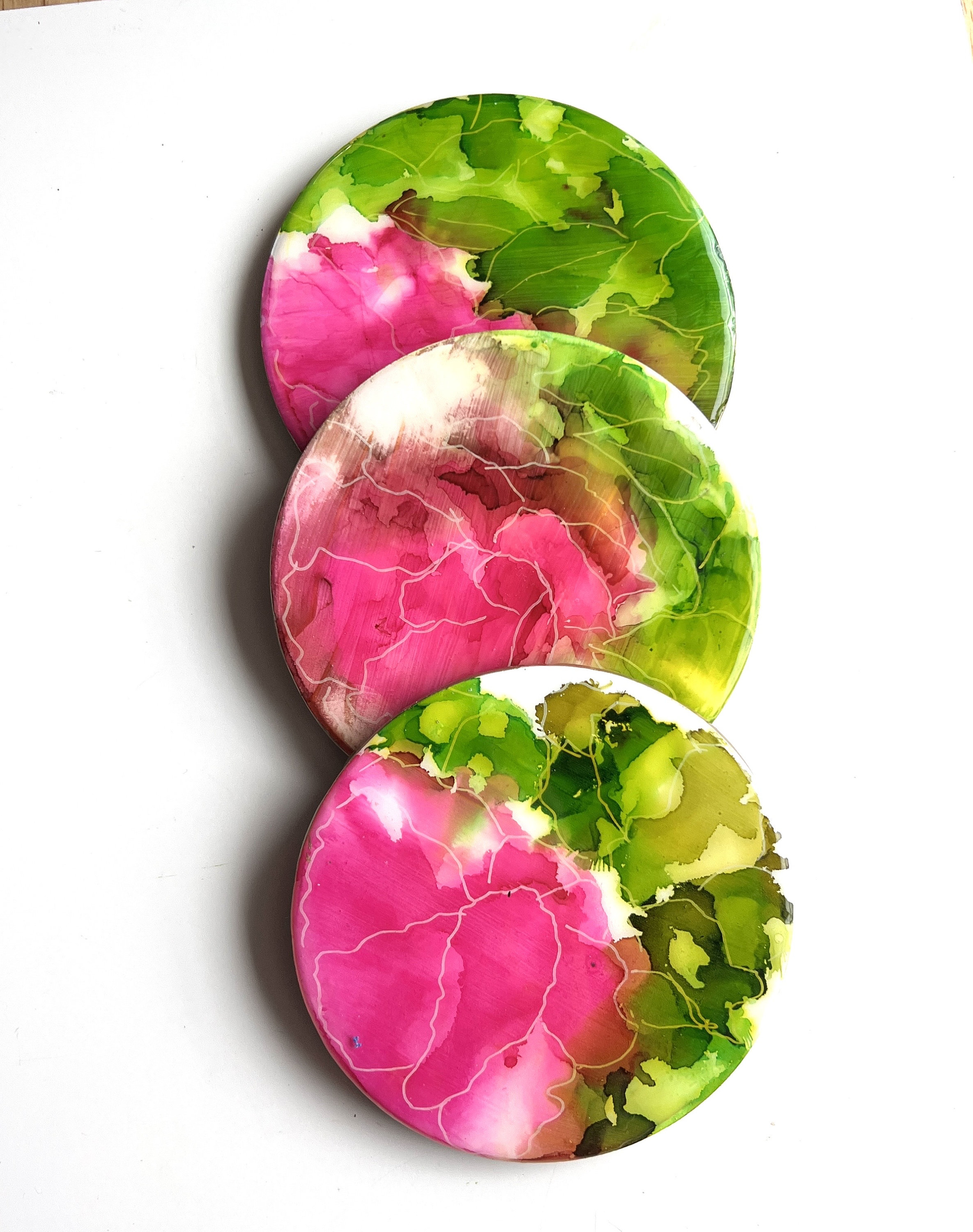 Alcohol Ink Coasters - Etsy
