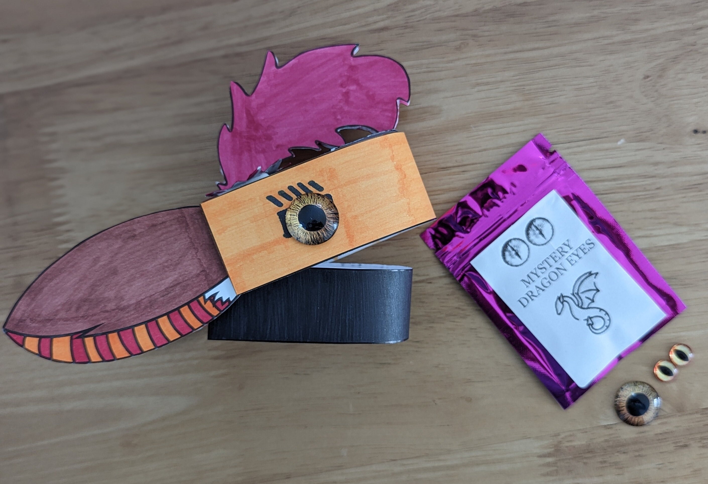 Paper Dragon Puppet Builder Kit. Wolf Dragon, Tiktok Dragon. Tiktok ...