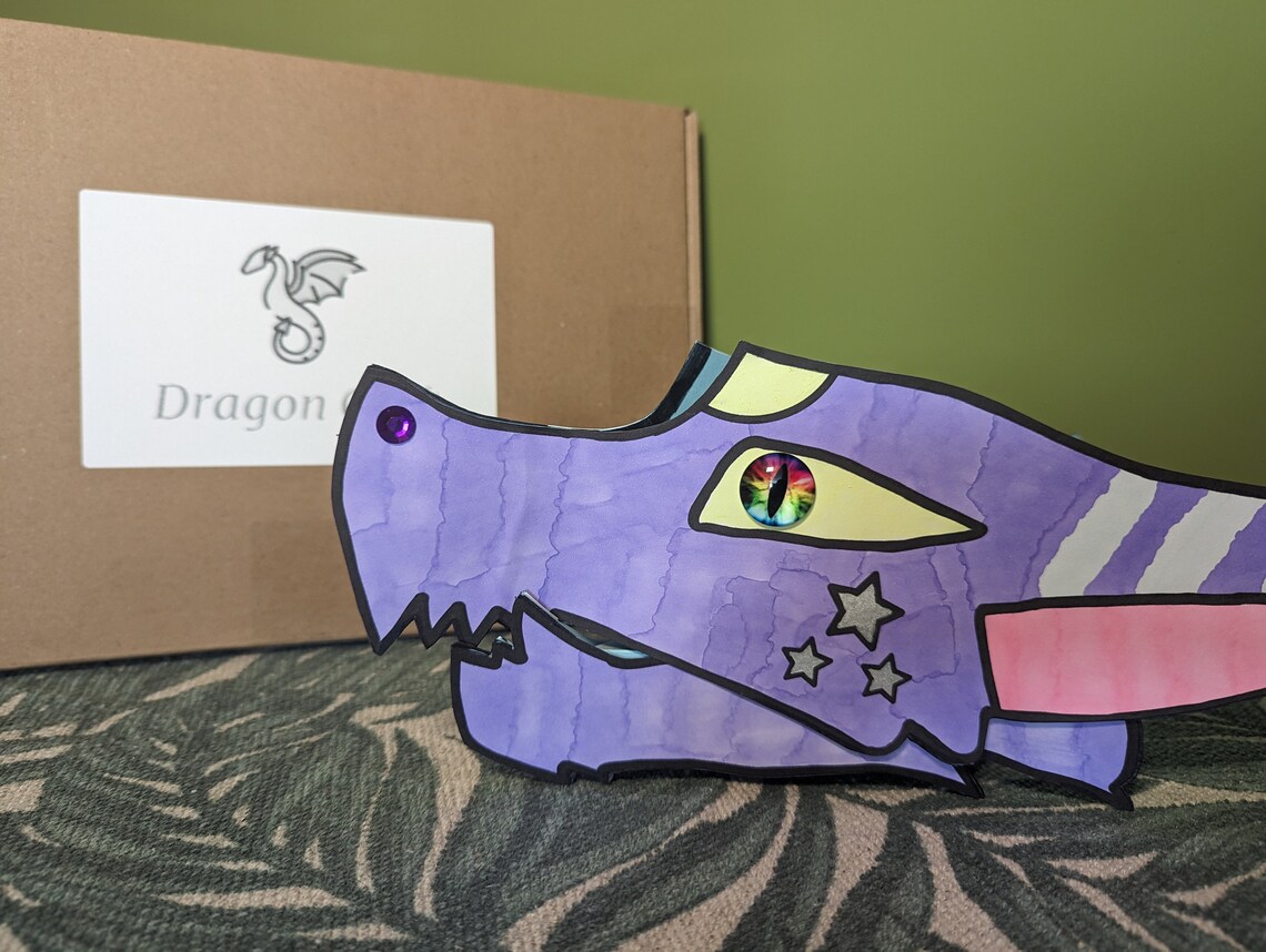 Paper Dragon Puppet Gift Box, Tiktok Dragon, Dragonpuppet, Paper Craft ...