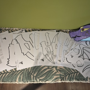 Paper Dragon Puppet Builder Kit. Tiktokdragon as Seen on Tiktok Paper ...