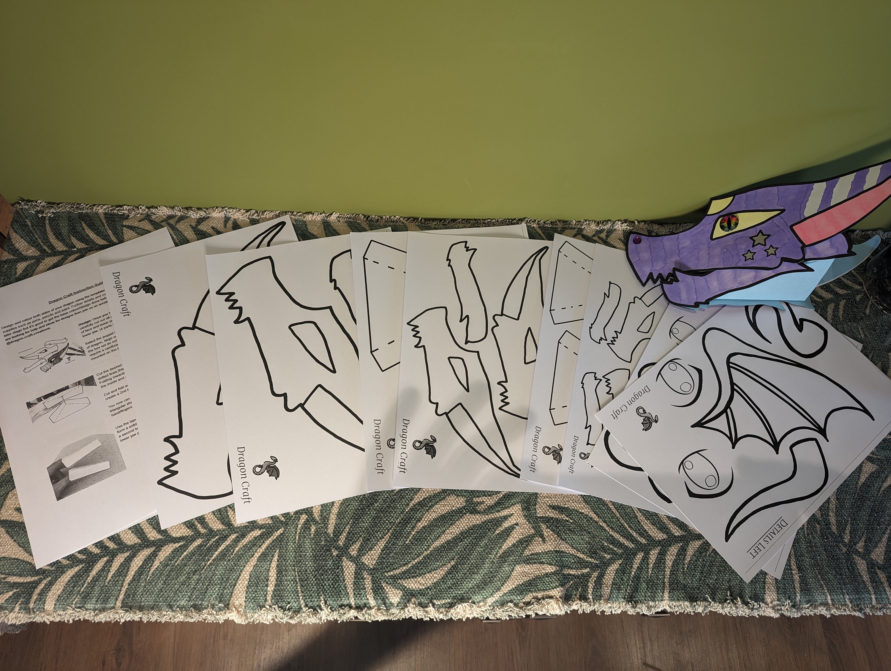 Paper Dragon Puppet Builder Kit. Tiktokdragon as Seen on Tiktok Paper ...