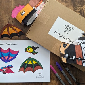 Paper Dragon Puppet Builder Kit. Wolf Dragon, Tiktok Dragon. Tiktok ...