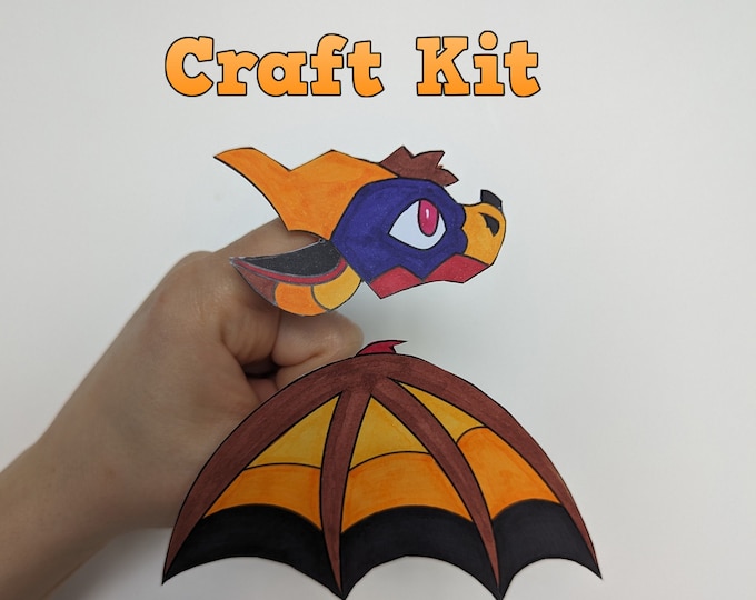 Paper Dragon Puppet Builder Kit. Wolf Dragon, Tiktok Dragon. Tiktok ...