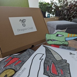 Paper Dragon Puppet Builder Kit. Tiktokdragon as Seen on Tiktok Paper ...