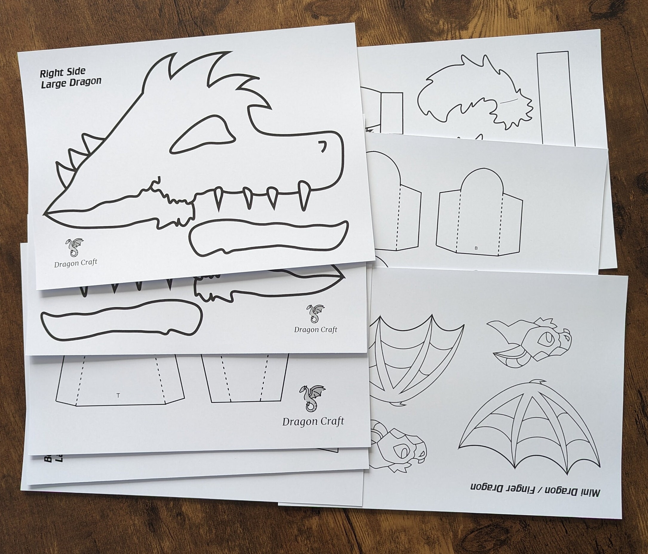 Paper Dragon Puppet Builder Kit. Wolf Dragon, Tiktok Dragon. Tiktok ...