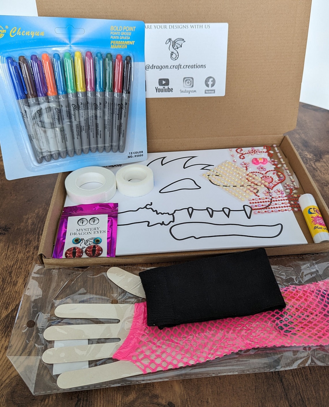 Paper Dragon Puppet Builder Kit. Wolf Dragon, Tiktok Dragon. Tiktok ...